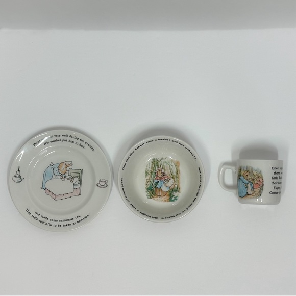 Peter Rabbit | Kitchen | Nwot Vintage Peter Rabit Wedgewood Plate Bowl ...